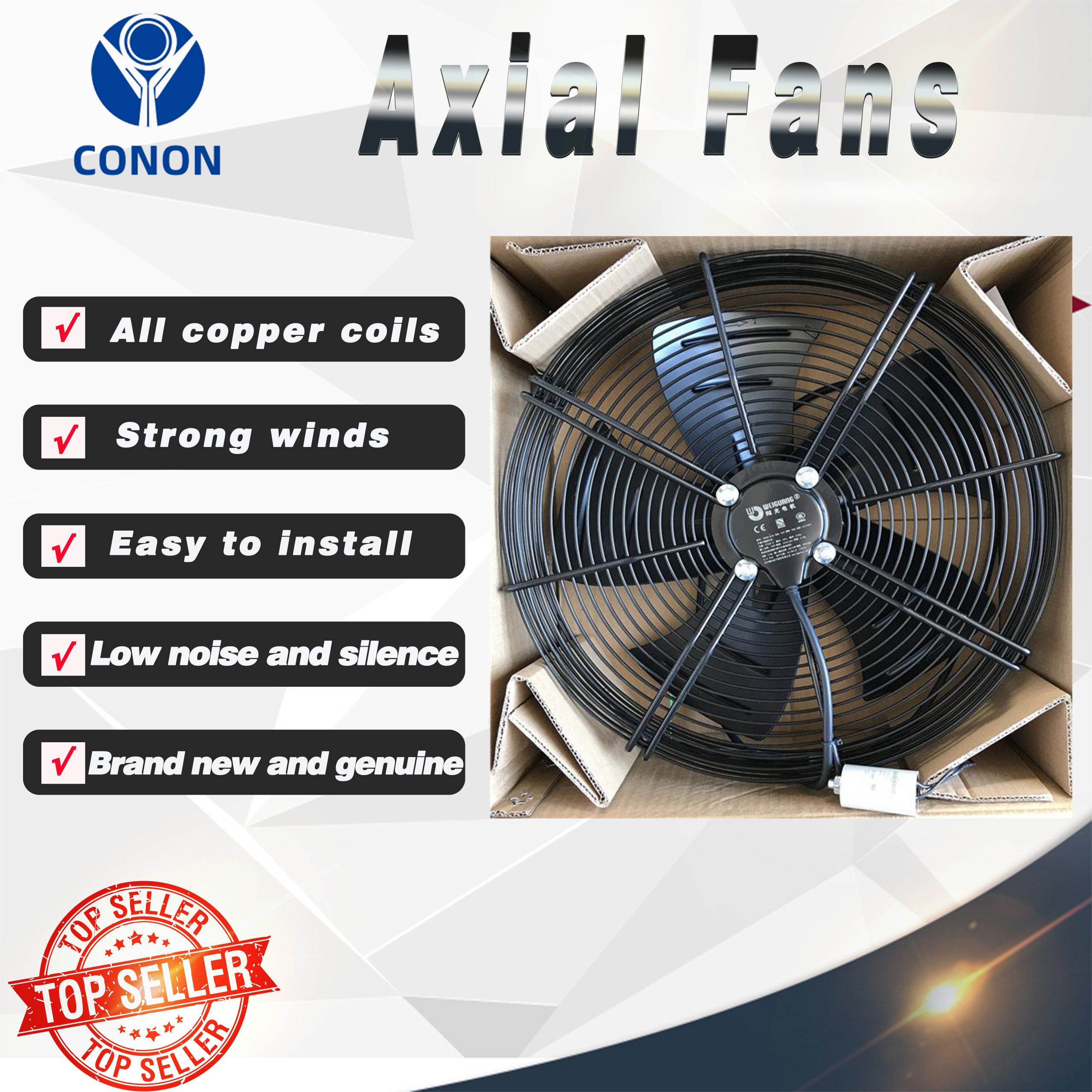 Axial Fan YWF4D 600mm 3 Phase 415V 1400rpm suction 4 pole Evaporate ...
