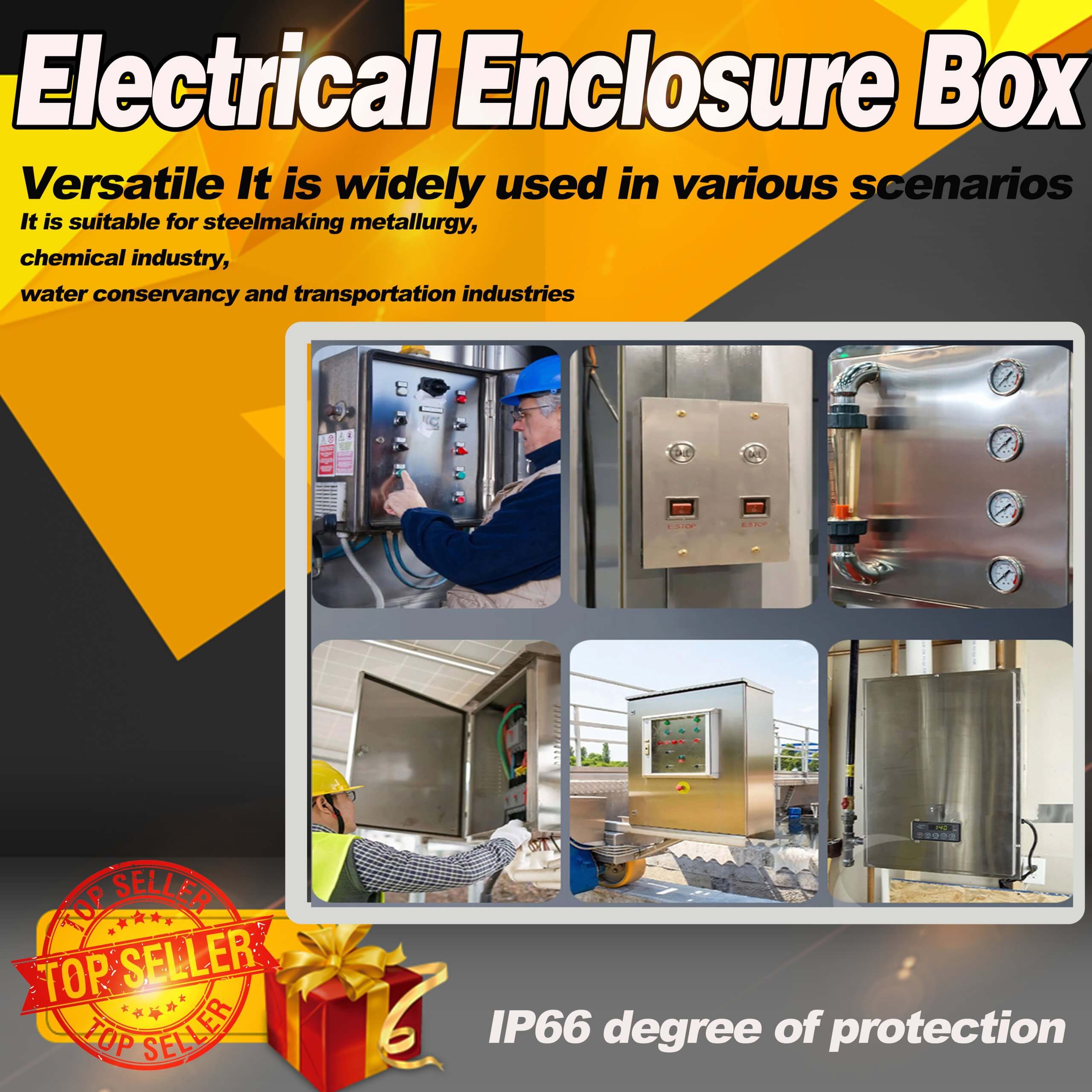 304 stainless Steel Electrical device part Enclosure Box IP66 FULLY ...