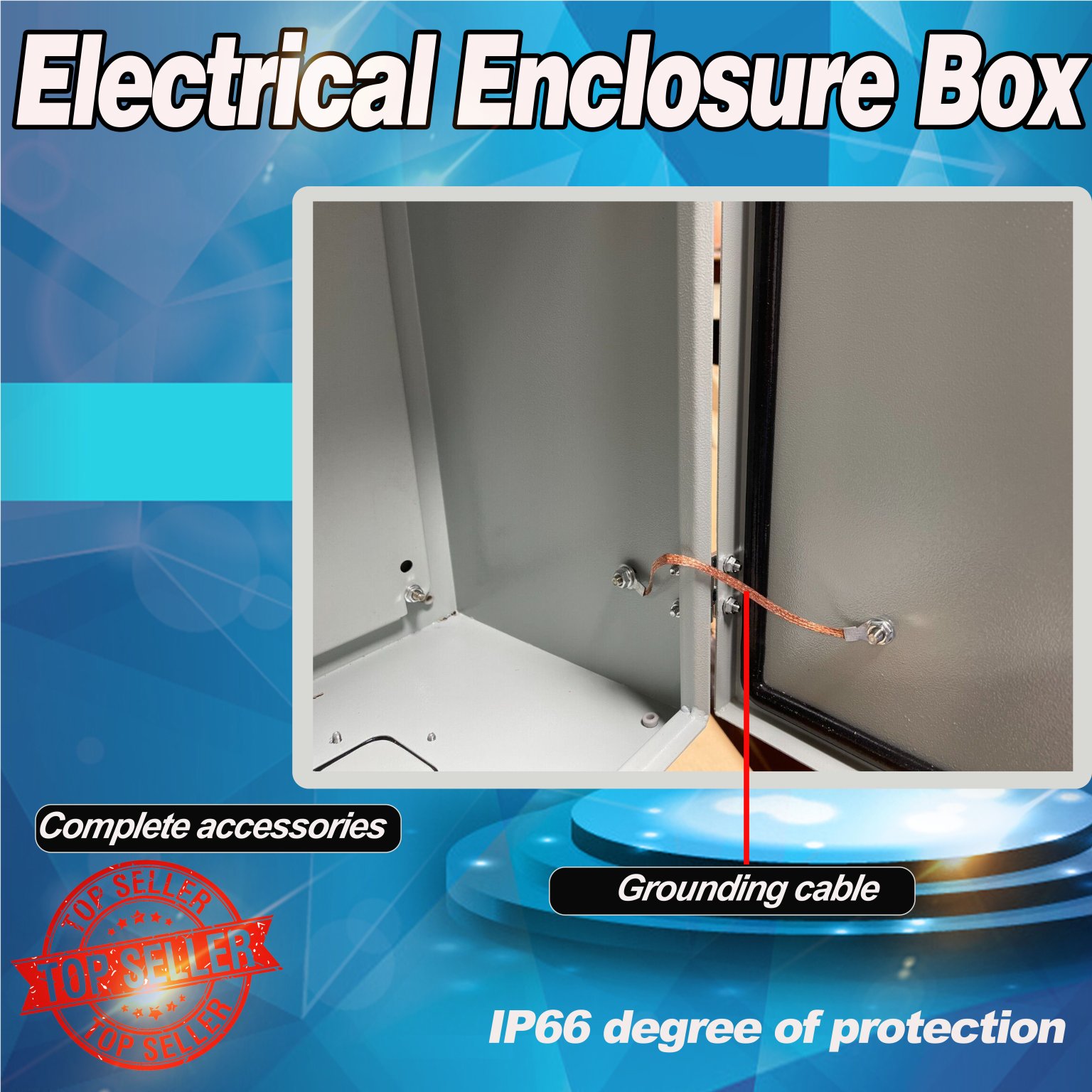 Carbon Steel Electrical Enclosure Box IP66 Wall Mount