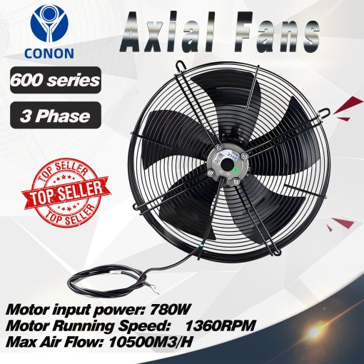 Axial Fan YWF4D 600mm 3 Phase 415V 1400rpm suction 4 pole Evaporate ...